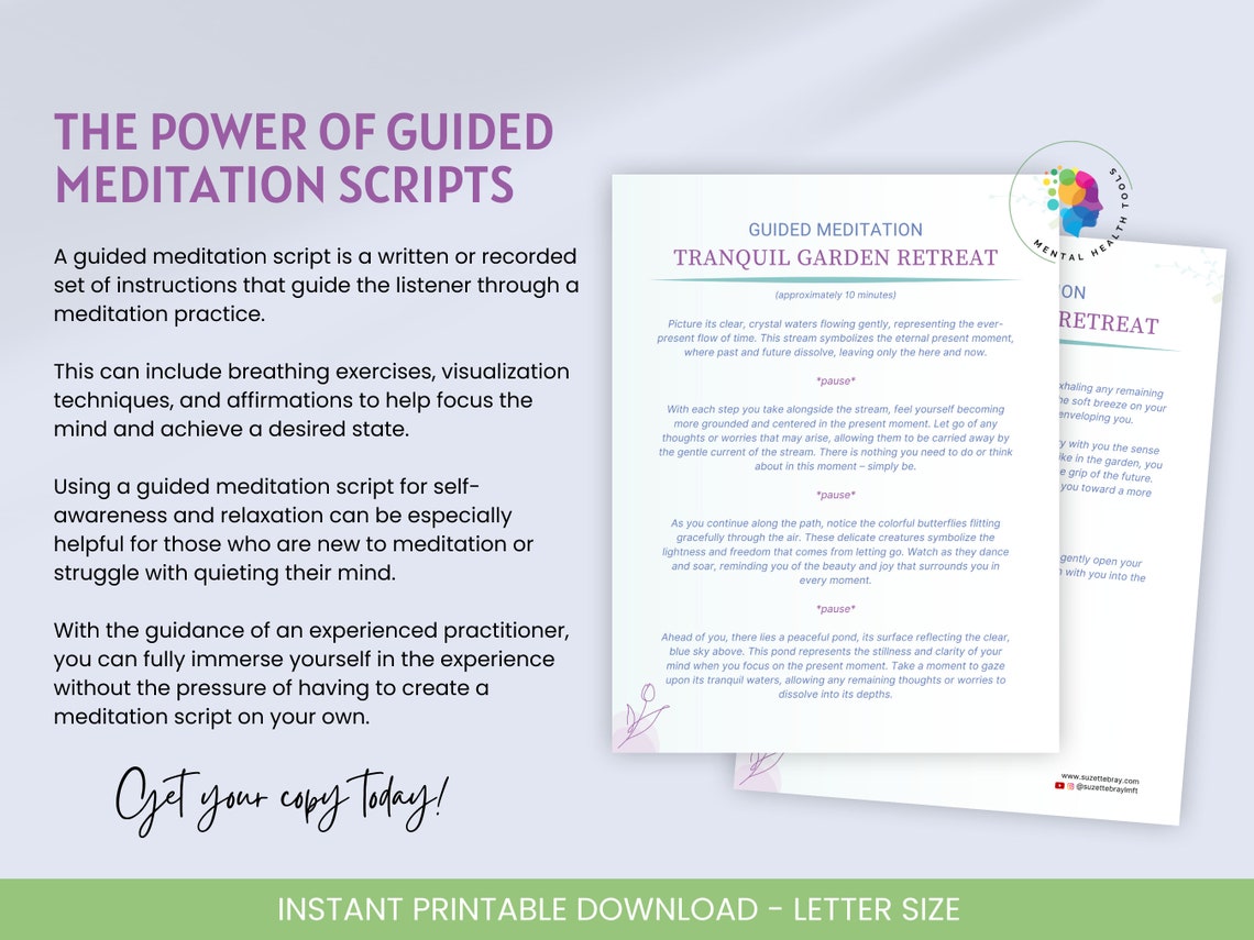 Guided Meditation Script Tranquil Garden Retreat Mindfulness Exercises ...