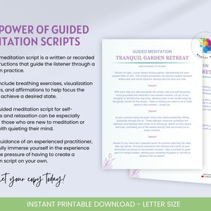 Guided Meditation Script Tranquil Garden Retreat Mindfulness Exercises ...