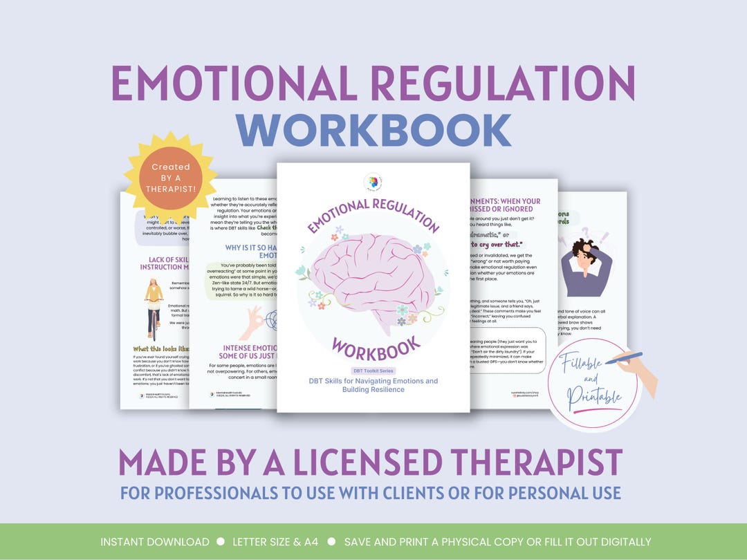DBT Emotional Regulation Workbook: Therapist-created (fillable PDF) - Etsy