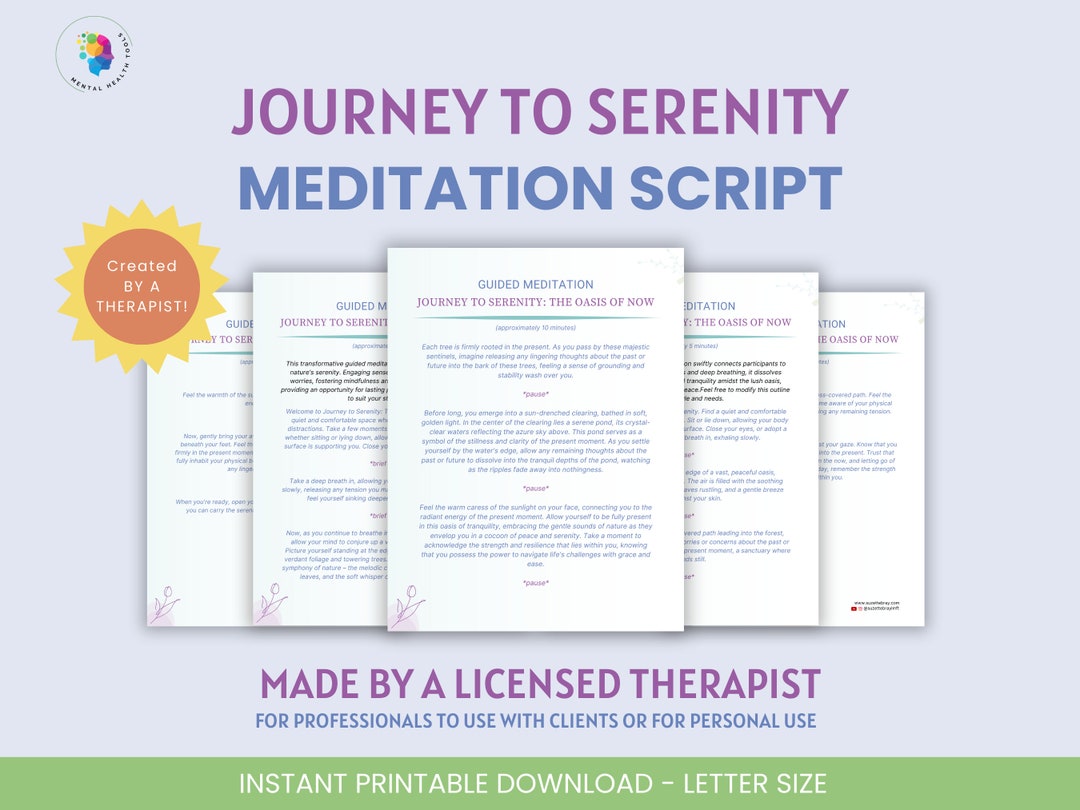 Journey to Serenity Meditation Script Serenity Nature Relaxation Calmness Visualization ...