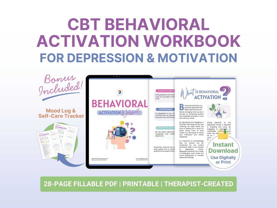 CBT Workbook for Depression & Motivation – Behavioral Activation ...