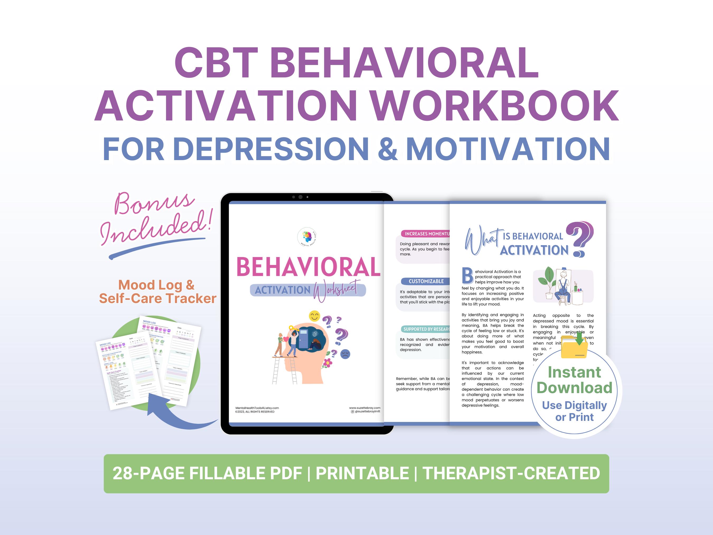 CBT Workbook for Depression & Motivation – Behavioral Activation ...