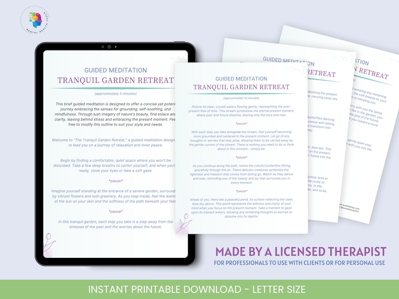 Guided Meditation Script Tranquil Garden Retreat Mindfulness Exercises ...