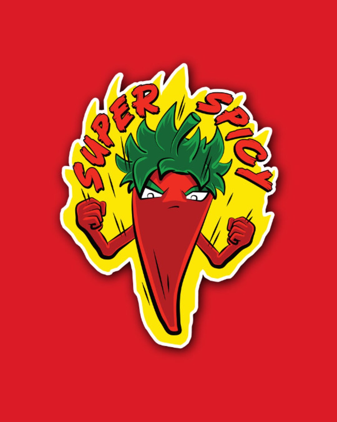Super Spicey Laminated Vinyl Sticker, Laptop Sticker, Water Bottle ...