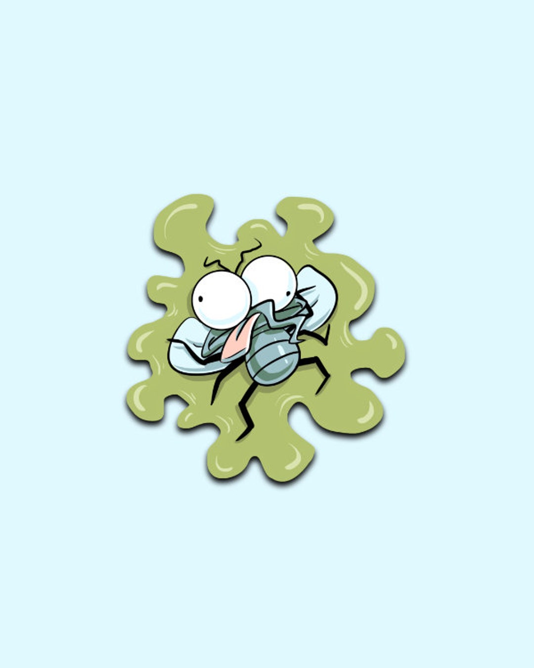 Squished Fly Laminated Vinyl Sticker, Waterproof Sticker, Bug Insect ...