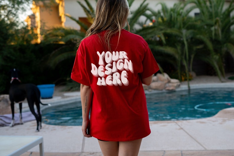 Gildan 5000 Red Shirt Mockup Gildan G500 Red Tshirt Mock Up - Etsy