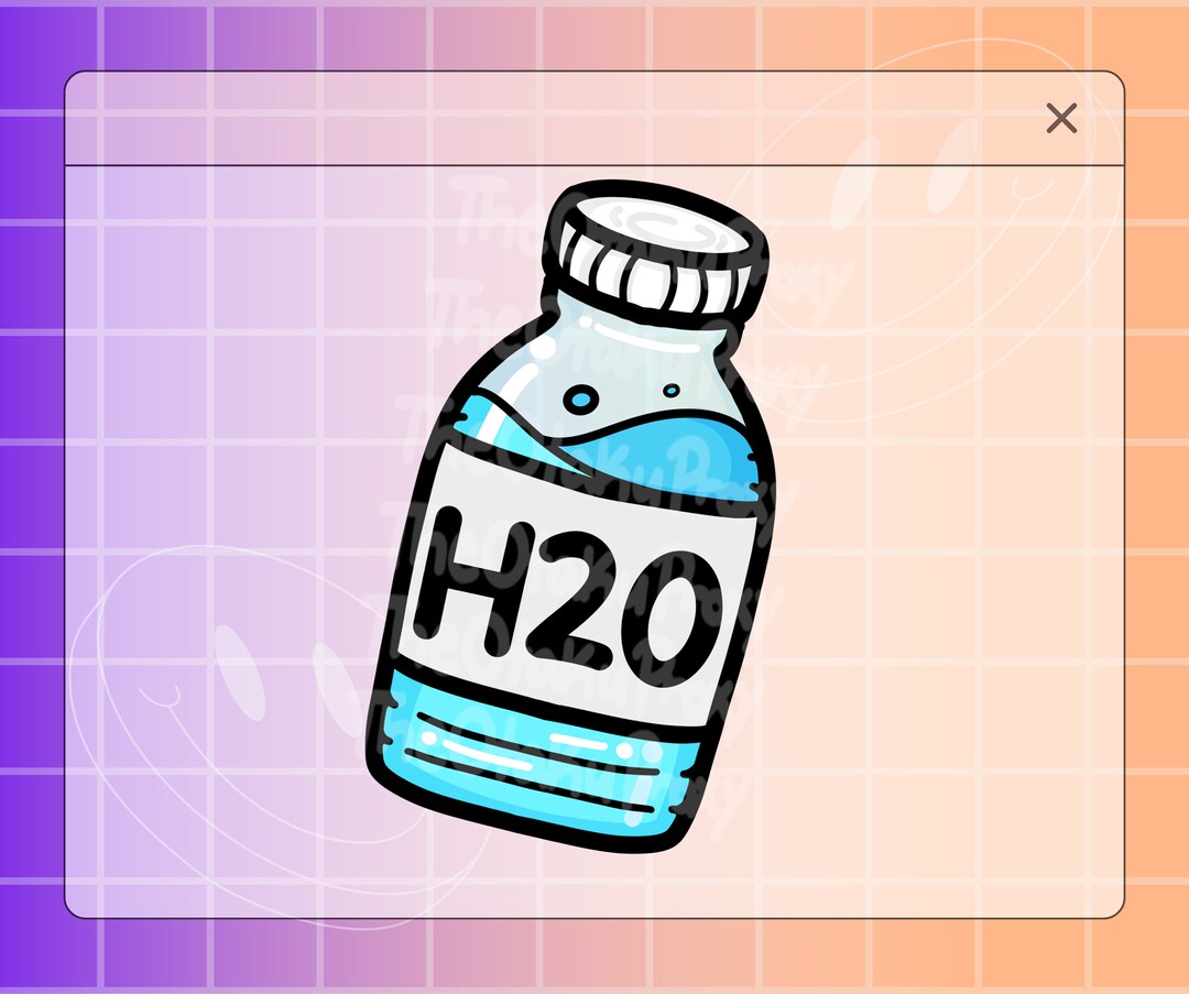1 Cute Hydrate H20 Kawaii Emote Channel Point Twitch - Etsy