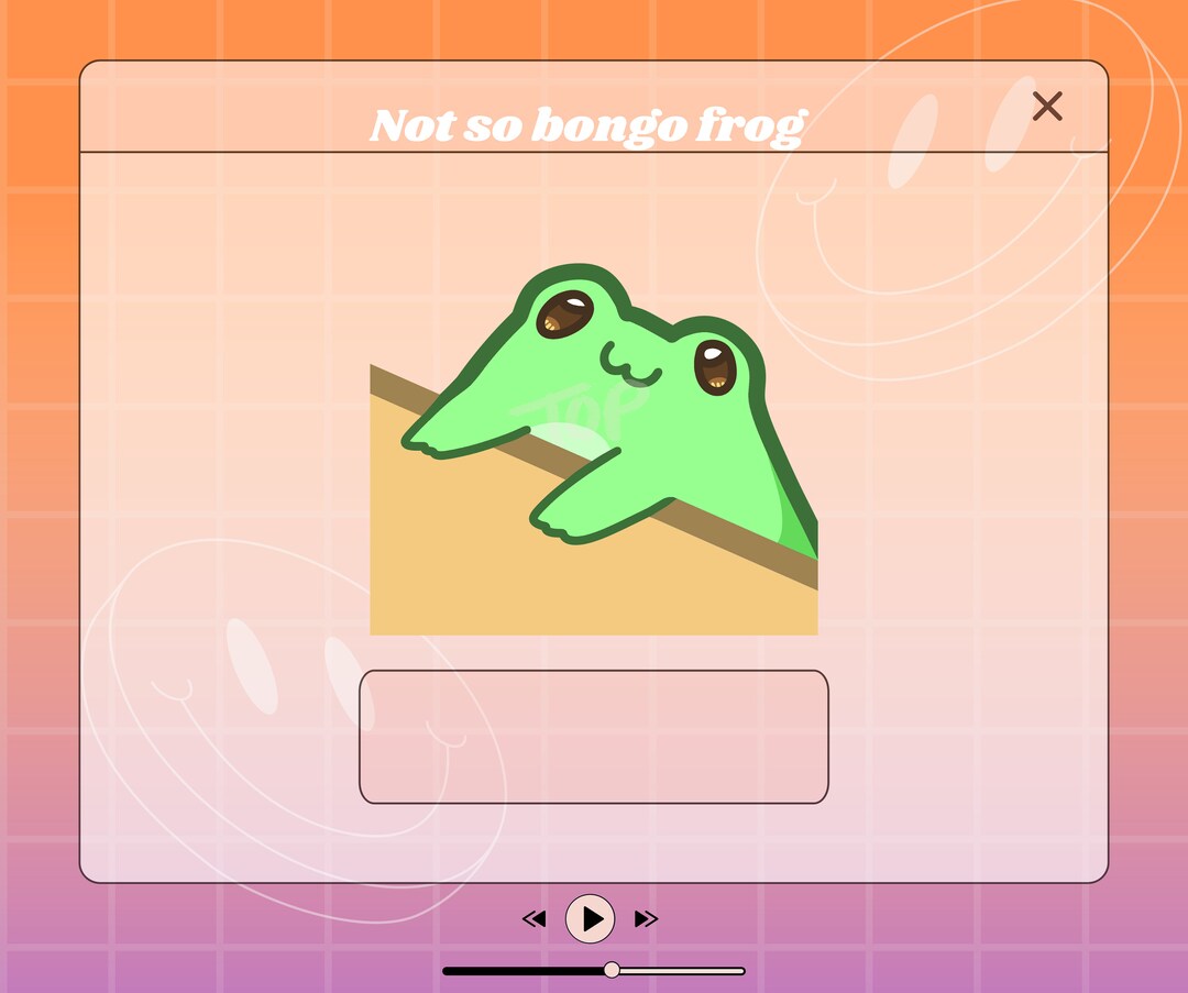 Cute Frog Animated Emote Twitch Streaming Element Bongo Kawaii Inspired ...