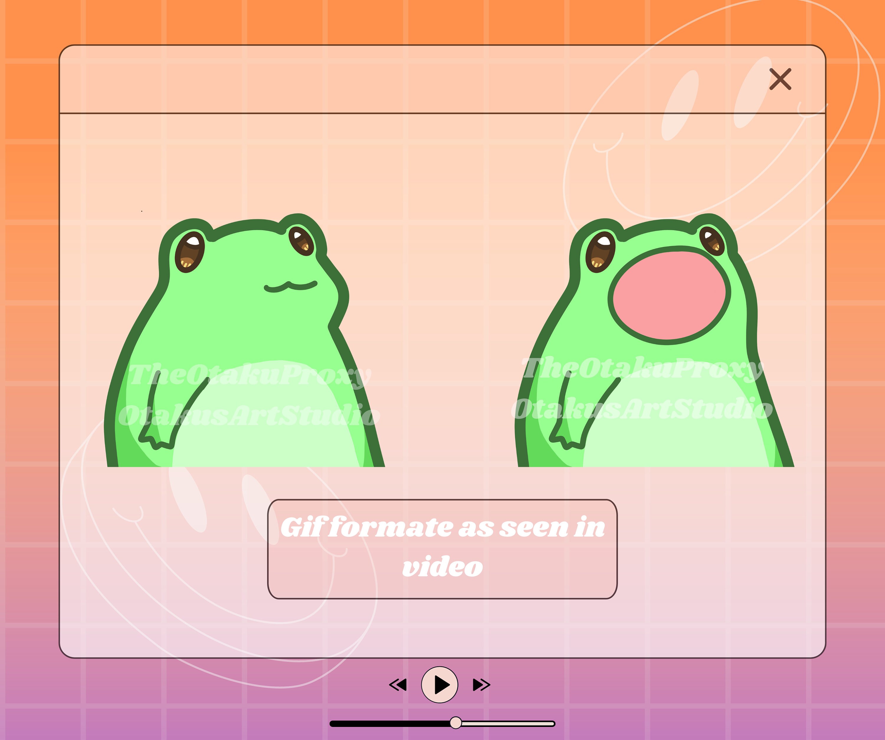 Cute Frog Bop Animated Emote - Etsy