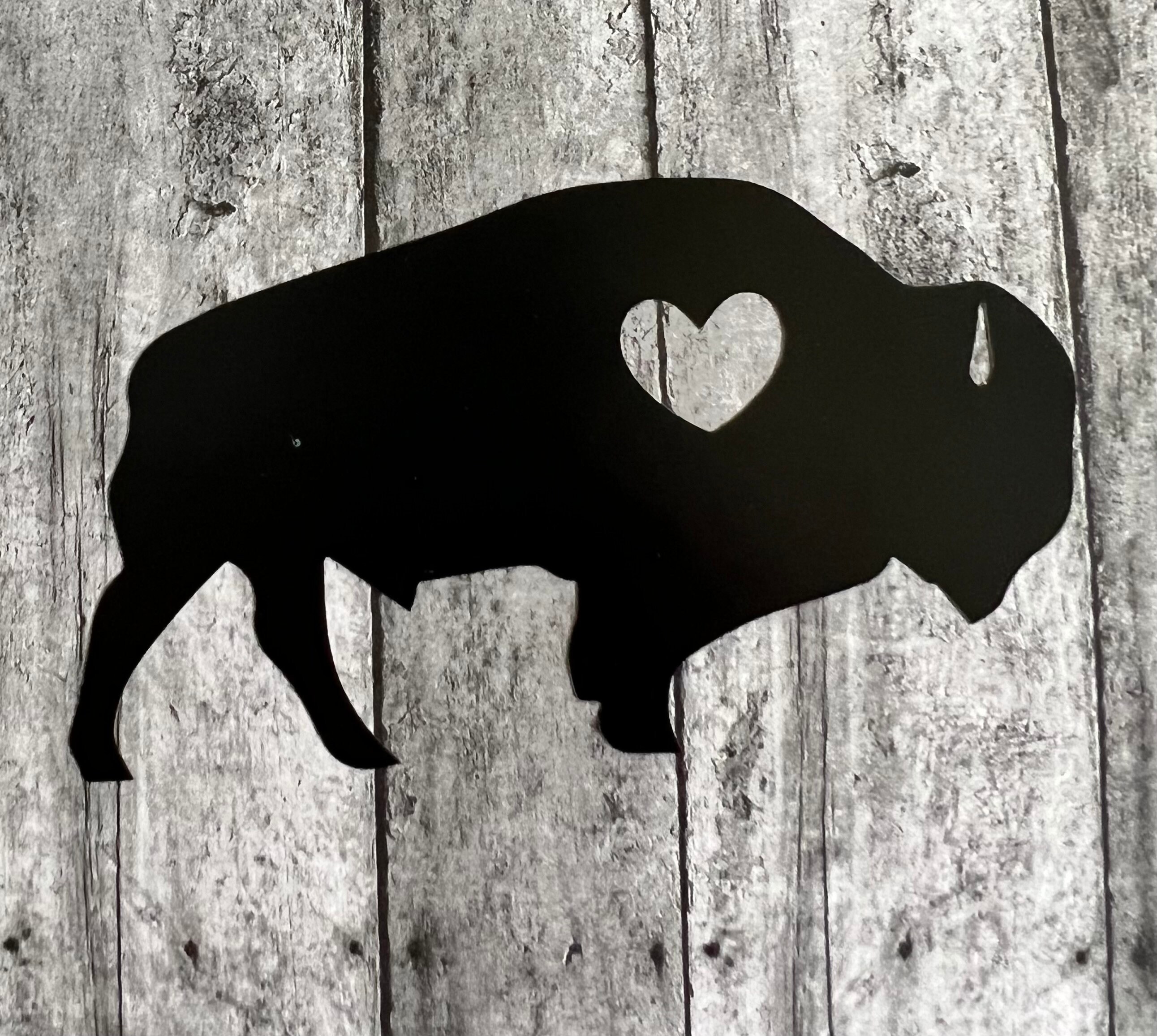 Buffalo With Heart Digital Print Svg, Png, Pdf, Jpg - Etsy