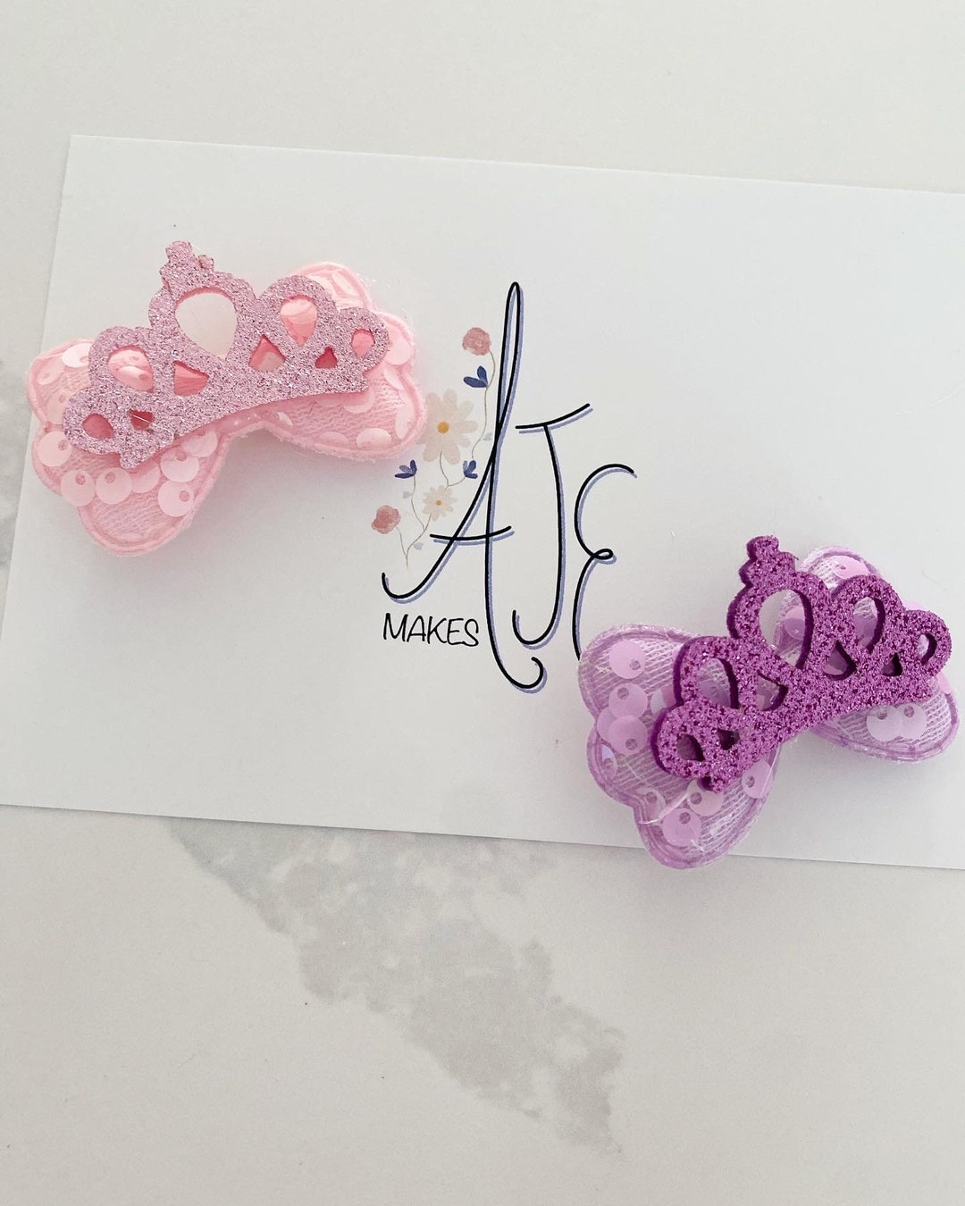 Princess Hair Clips. Crown Hair Accessories. Glittery Princess Tiaras ...