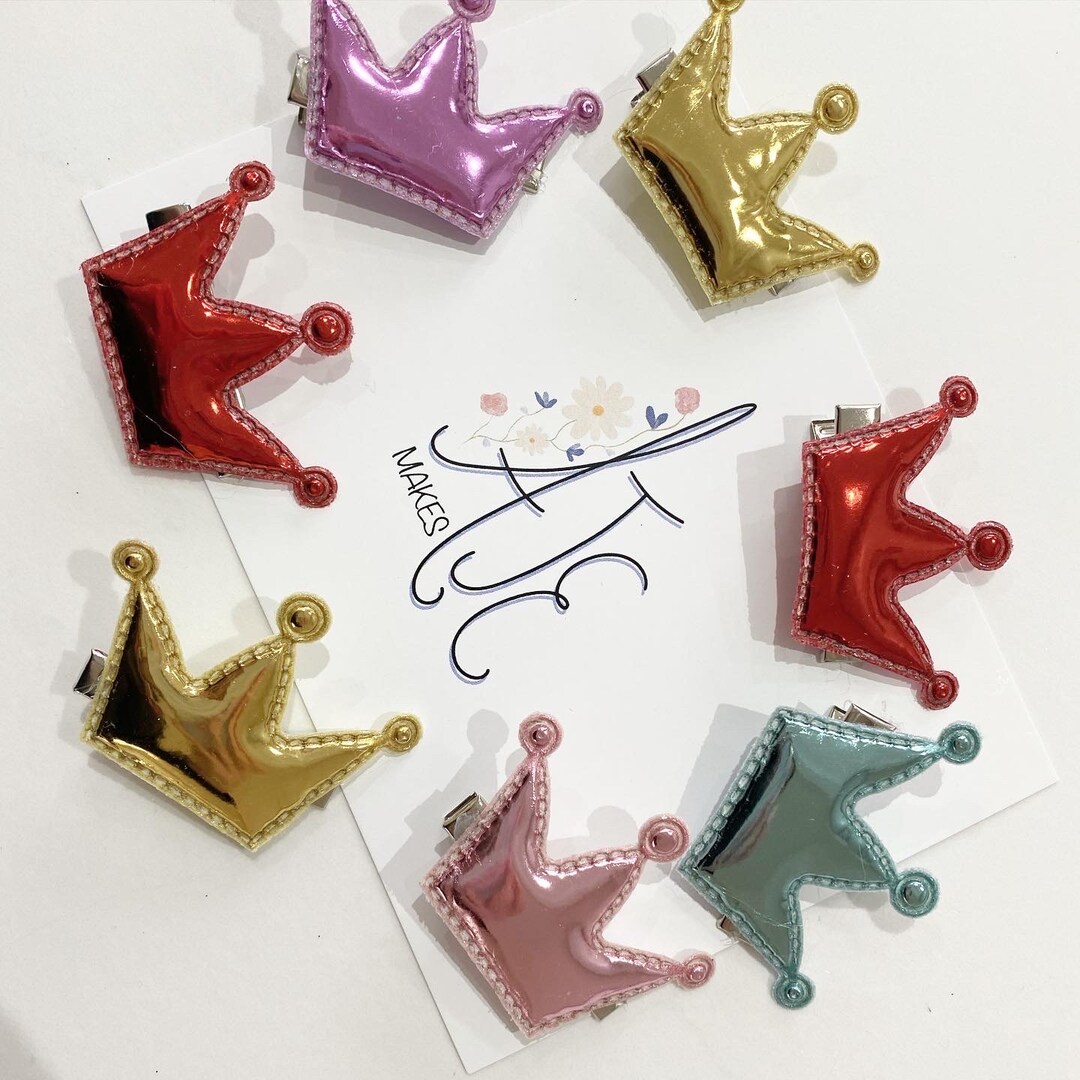 Princess Hair Clips. Crown Hair Accessories. Glittery Princess Tiaras ...