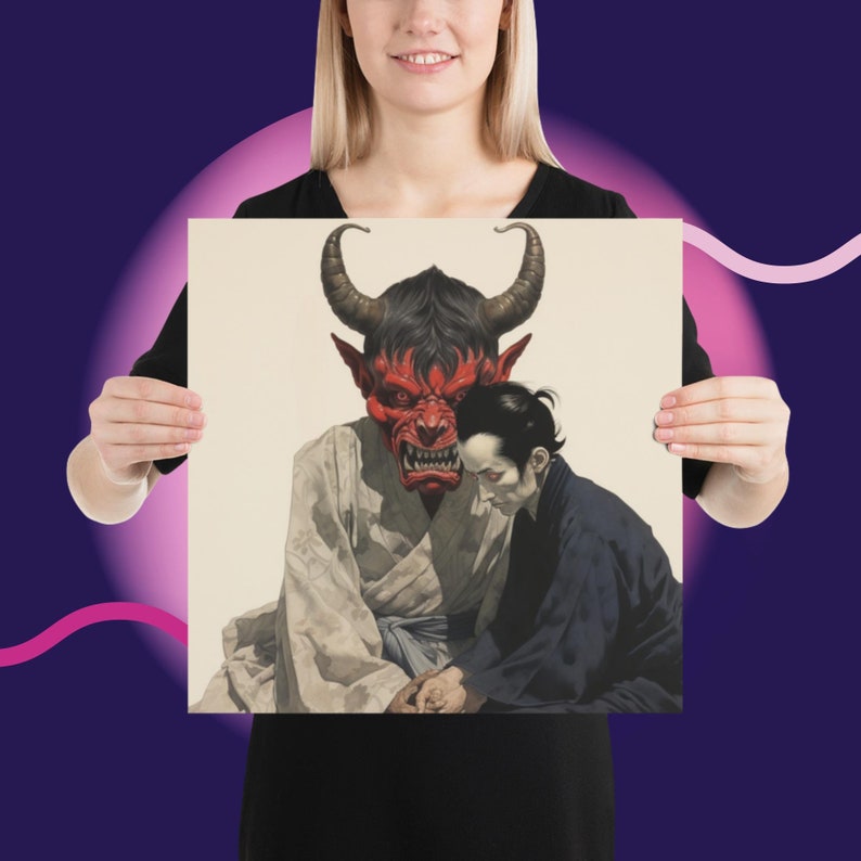 Japanese Demon Possession Poster Art Horror and Weird - Etsy