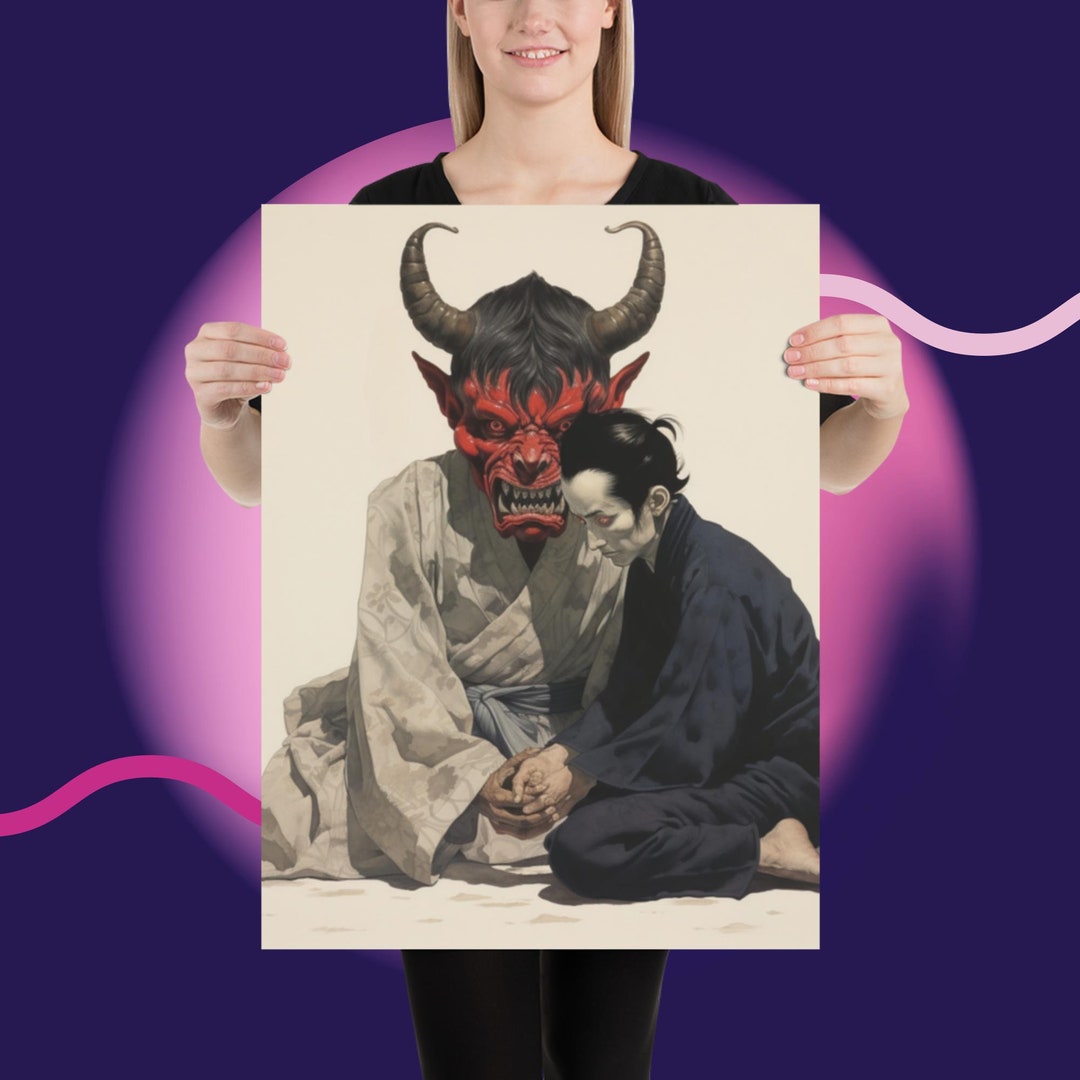 Japanese Demon Possession Poster Art Horror and Weird - Etsy