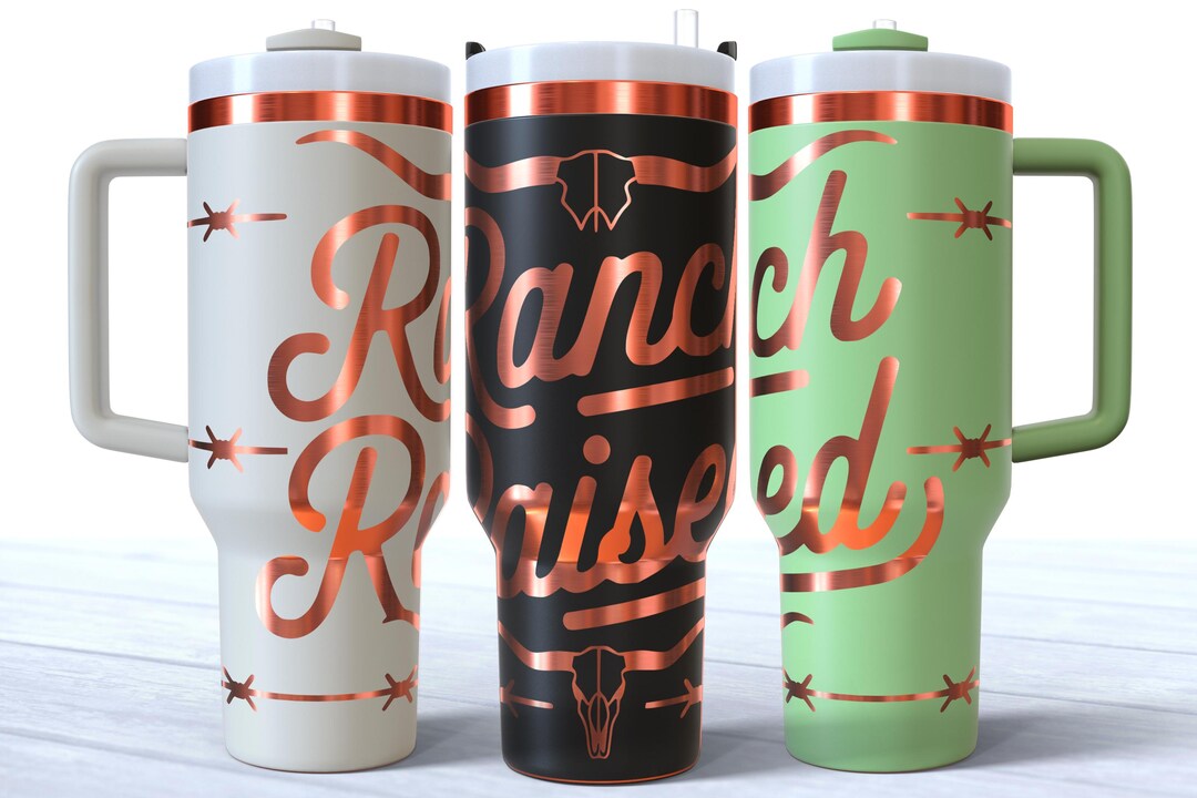 Ranch Raised 40oz Laser Engraving Svg, 40oz Tumbler Laser Svg, Country ...