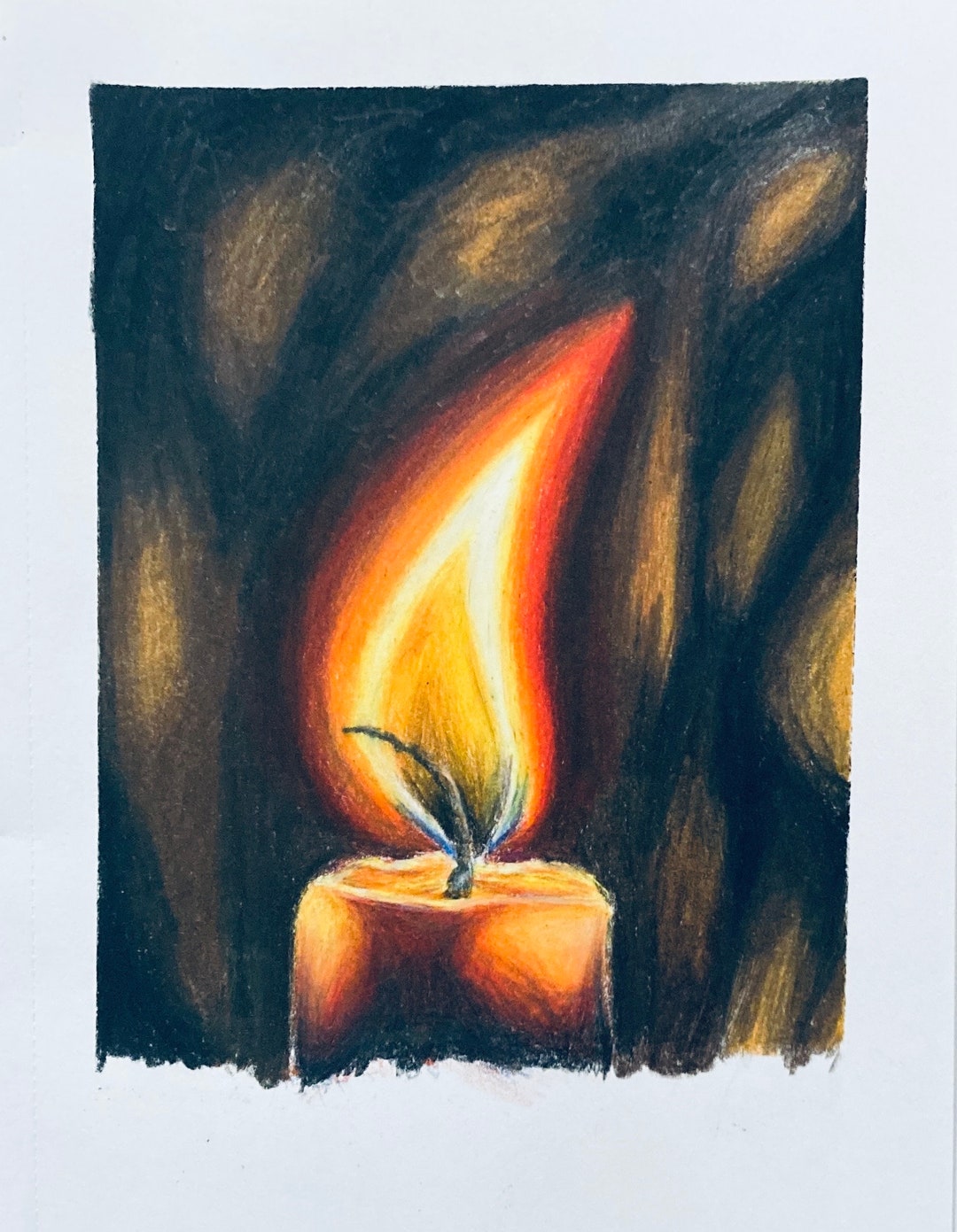 Candle Drawing, Hope Art, Beautiful Light Drawing, Art for Hope, Light ...