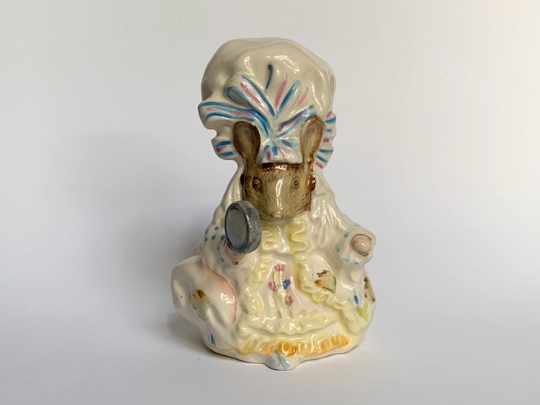 Vintage 1980s Beswick Beatrix Potter Figurine - Lady Mouse (bp3c) Made ...