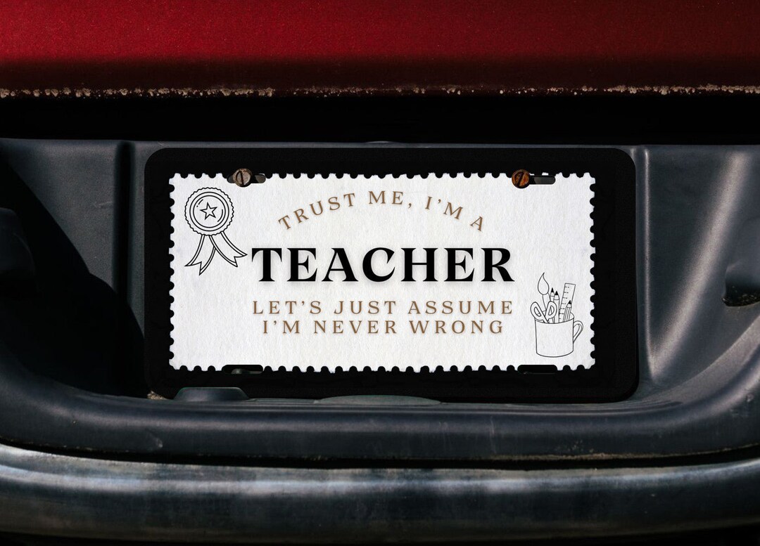 Personalized Vanity License Plate, trust Me, I'm a occupation of Choice ...