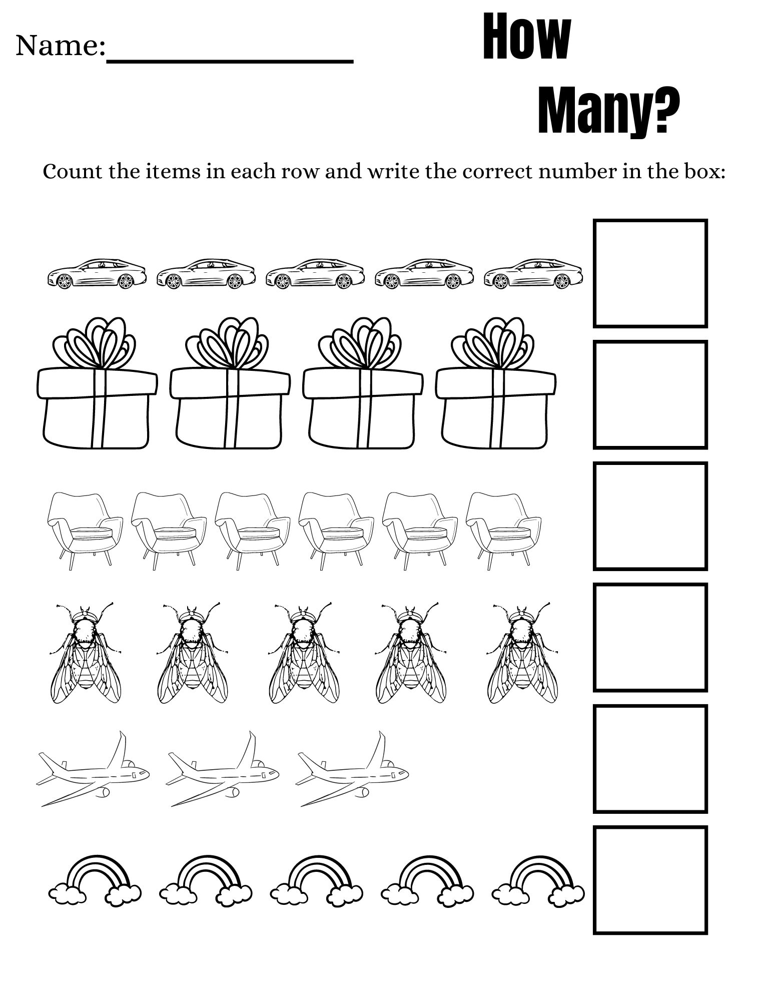 Worksheets How Many Are There