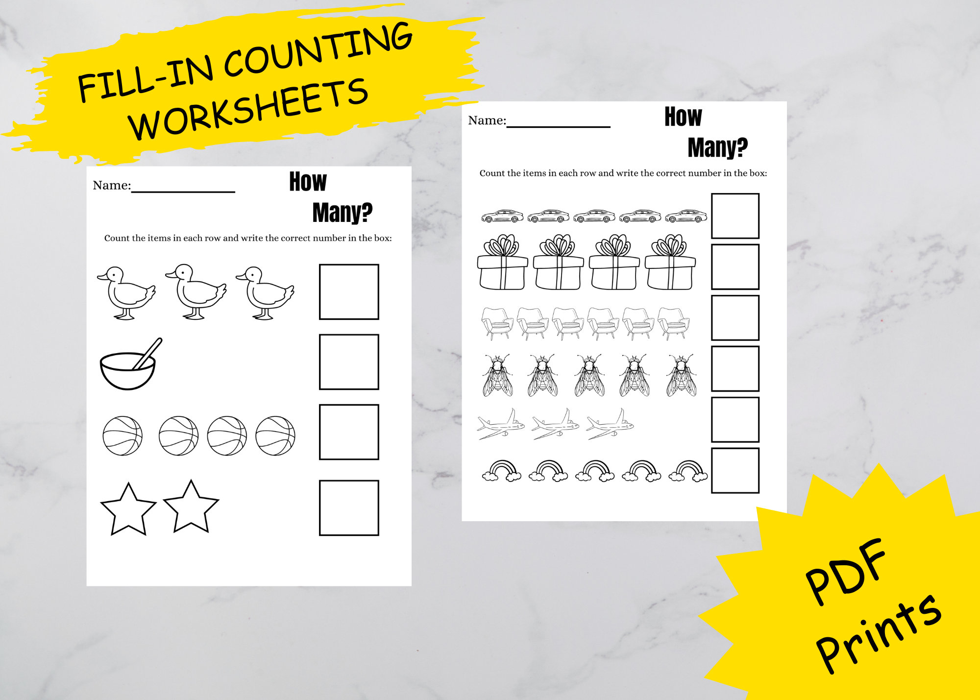 Worksheets How Many Are There