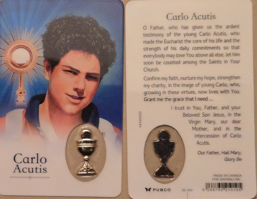 CARLO ACUTIS english Prayer Card - Etsy UK