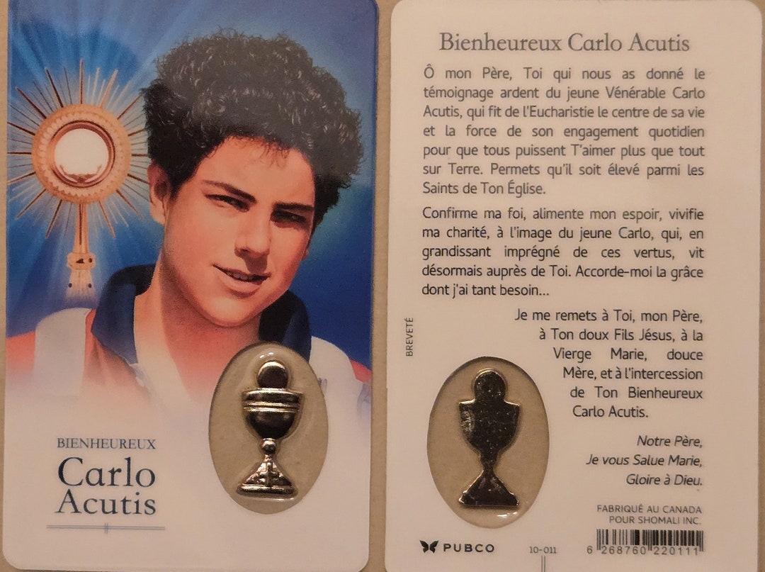 CARLO ACUTIS (prayer Card in FRENCH) - Etsy