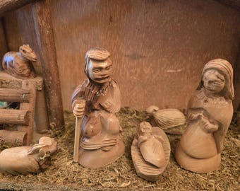 Nativity Indigenous Scene Hand Carved in 100% Wood by Ecuadorian ...
