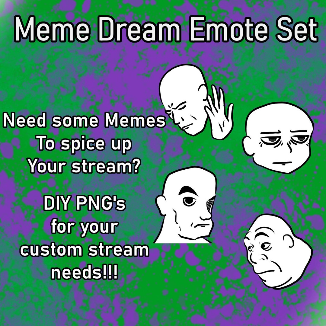 Meme Dream DIY Emote Pack - Emote Template - Etsy