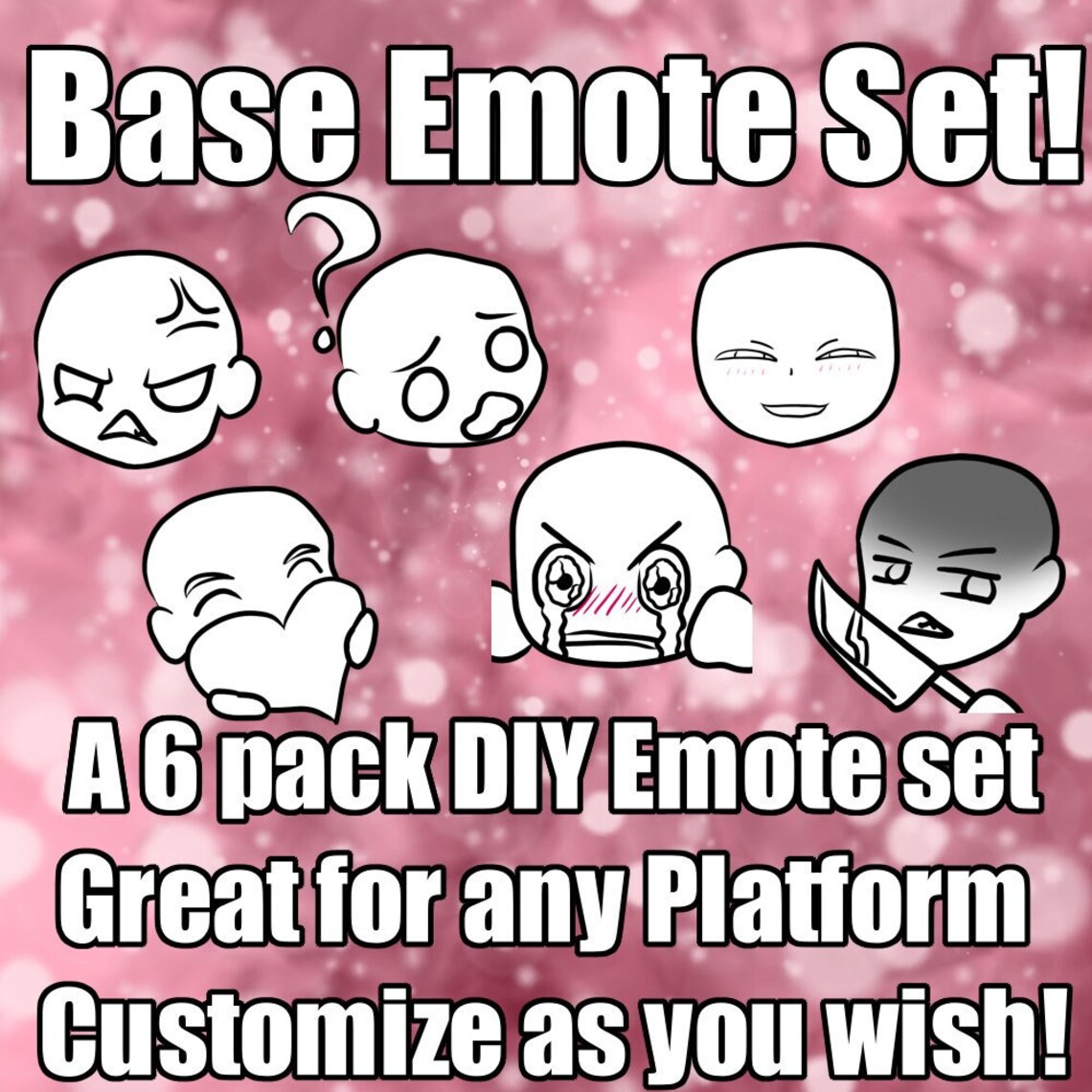 Base Emote DIY Emote Set - Emote Template - Etsy