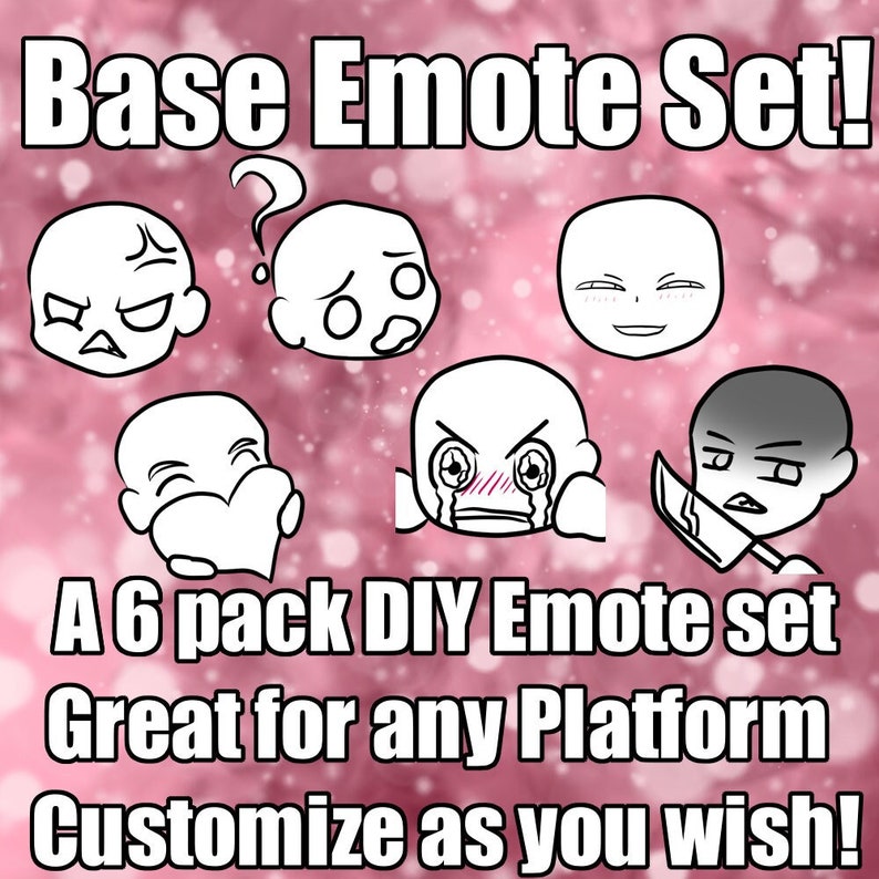 Base Emote DIY Emote Set - Emote Template - Etsy
