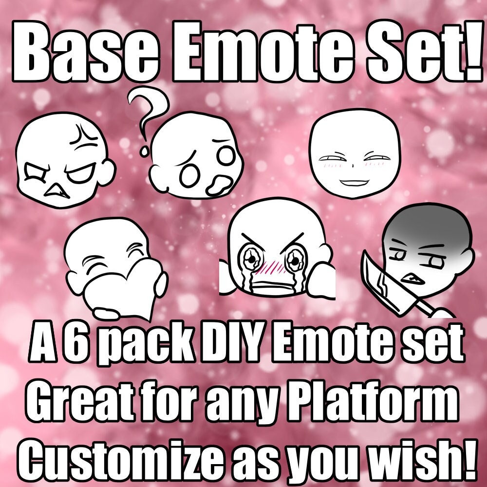 Base Emote DIY Emote Set - Emote Template - Etsy