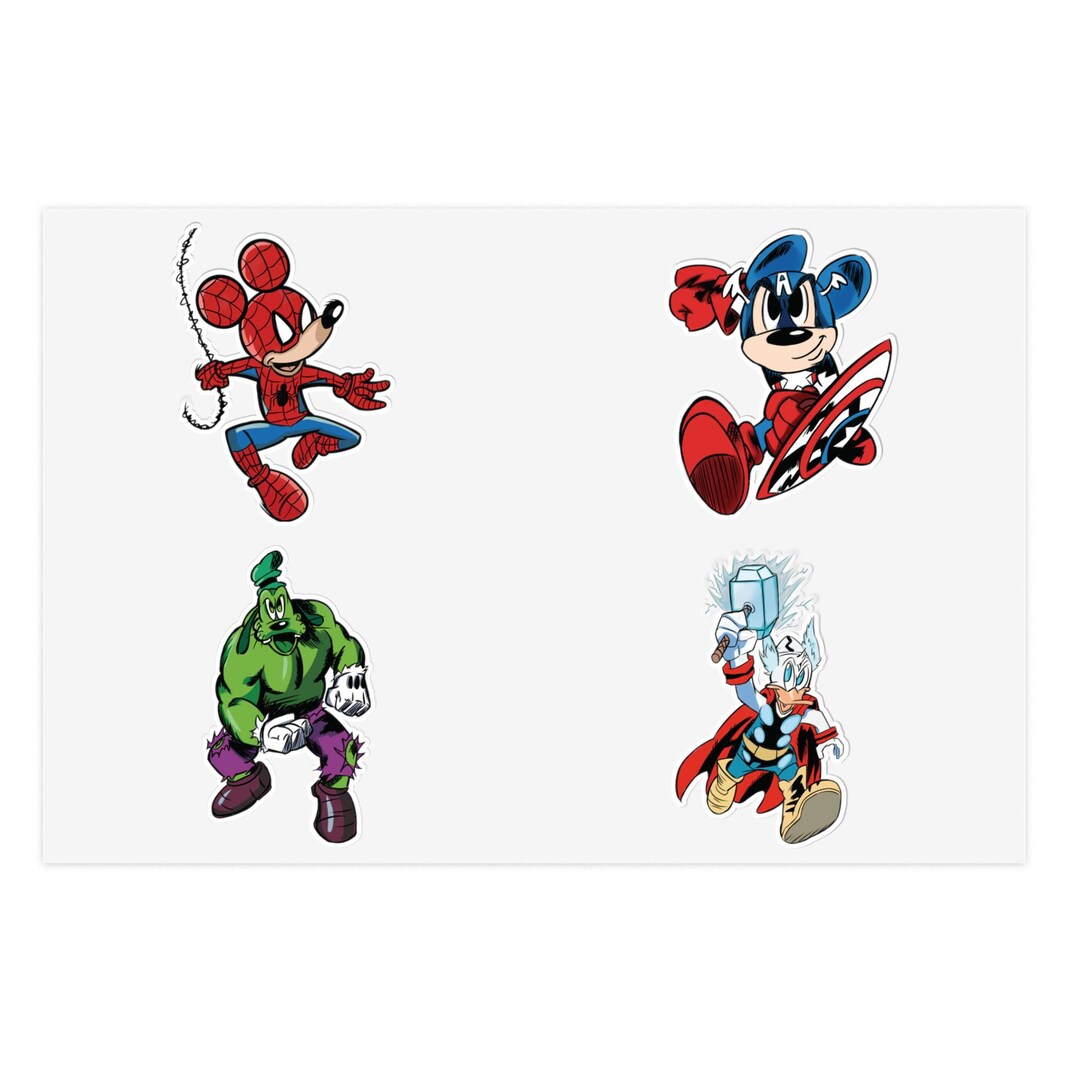 Avengers Assemble Superhero Sticker Sheets, Fun Decals for Kids, Party ...