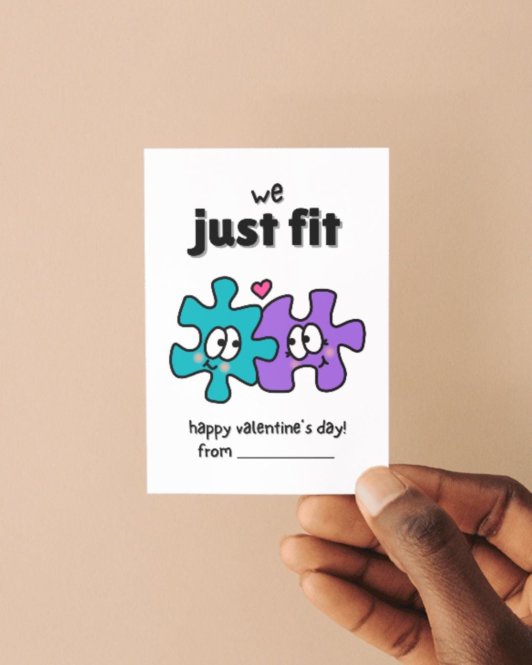 We Just Fit Printable | Fun Puzzle Friendship Valentine | Sweet ...