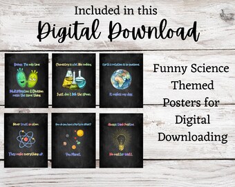 Vol4 set of 8 Funny Science Puns Posters Chemistry Puns - Etsy