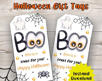 Editable Halloween Gift Tags Halloween Tags Printable - Etsy