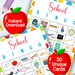Back to School Bingo Printable, 50 Unique Bingo Cards School Printable ...