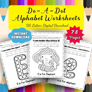 Do a Dot Alphabet Animal Printable Trace Letters of the Alphabet ...