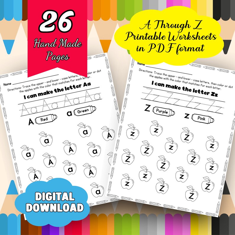 Do a Dot Alphabet Printable Trace Letters of the Alphabet Worksheets ...