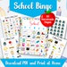 Back to School Bingo Printable, 50 Unique Bingo Cards School Printable ...
