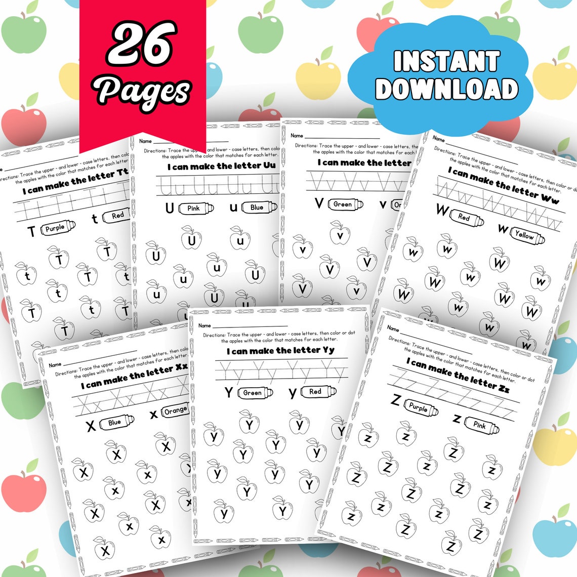 Do a Dot Alphabet Printable Trace Letters of the Alphabet Worksheets ...