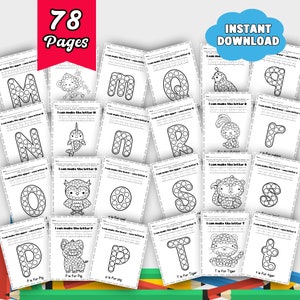 Do a Dot Alphabet Animal Printable Trace Letters of the Alphabet ...