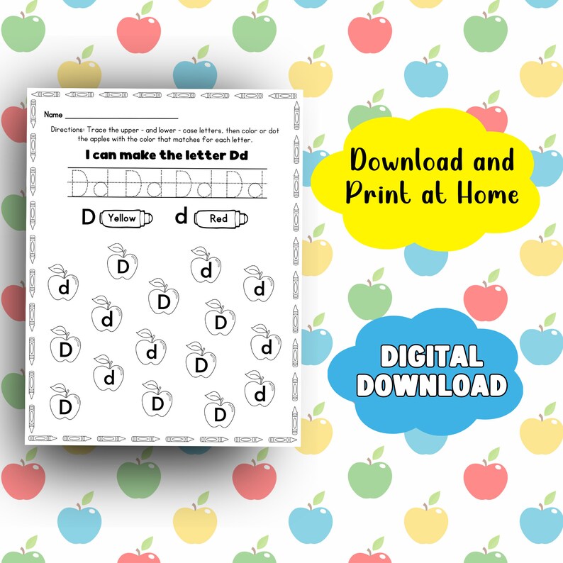 Do a Dot Alphabet Printable Trace Letters of the Alphabet Worksheet for ...