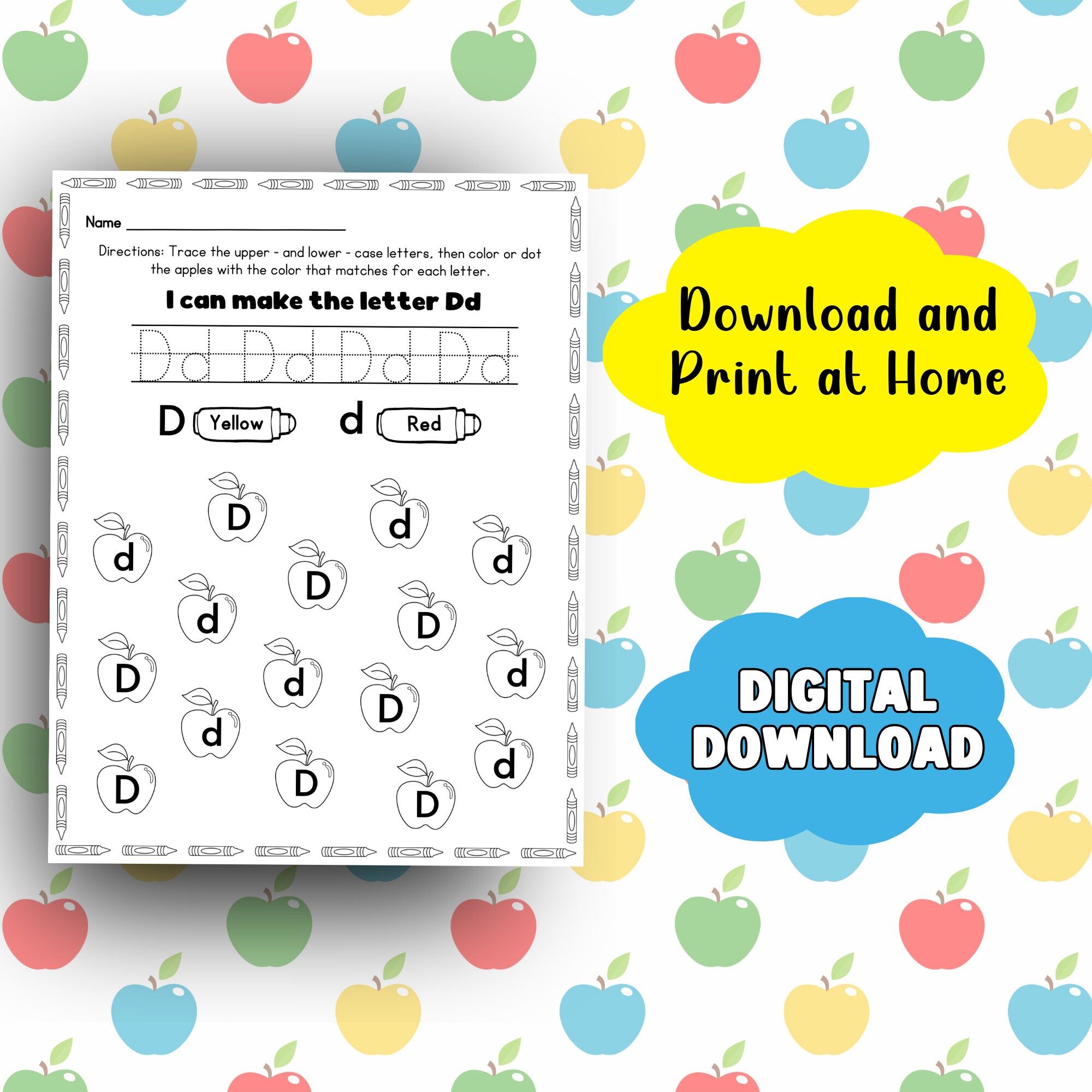 Do a Dot Alphabet Printable Trace Letters of the Alphabet Worksheet for ...