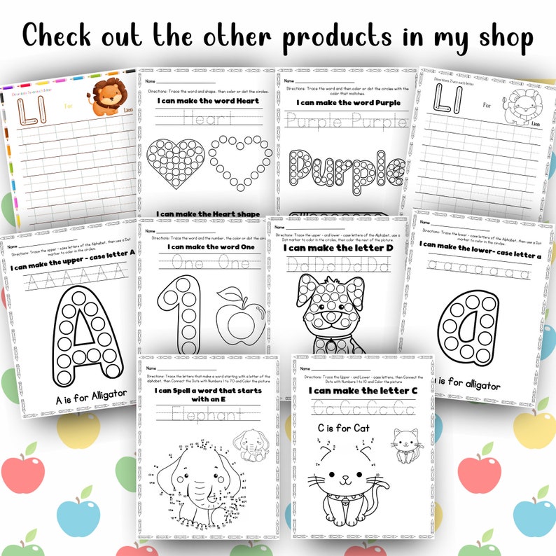 Do a Dot Alphabet Printable Trace Letters of the Alphabet Worksheet for ...