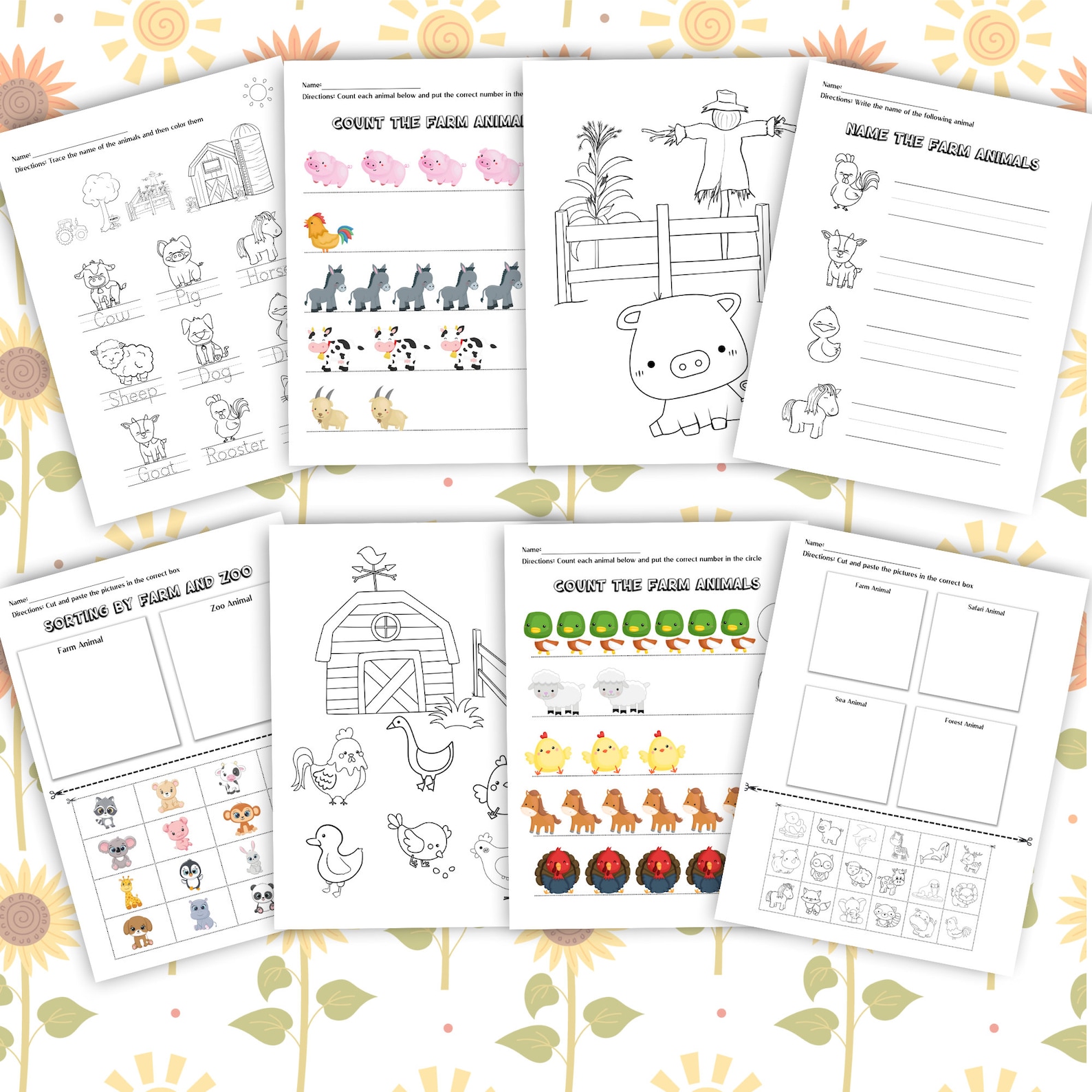 20 Farm Animal Activity Printable Farm Learning Pack Activity ...