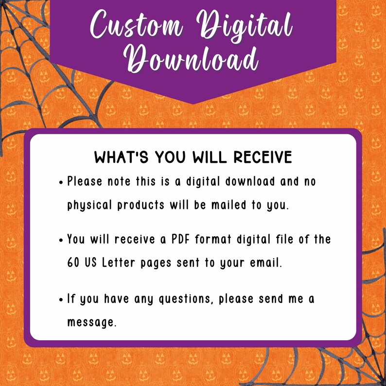 Halloween Bingo Printable: 50 Unique Bingo Cards Halloween Printable ...