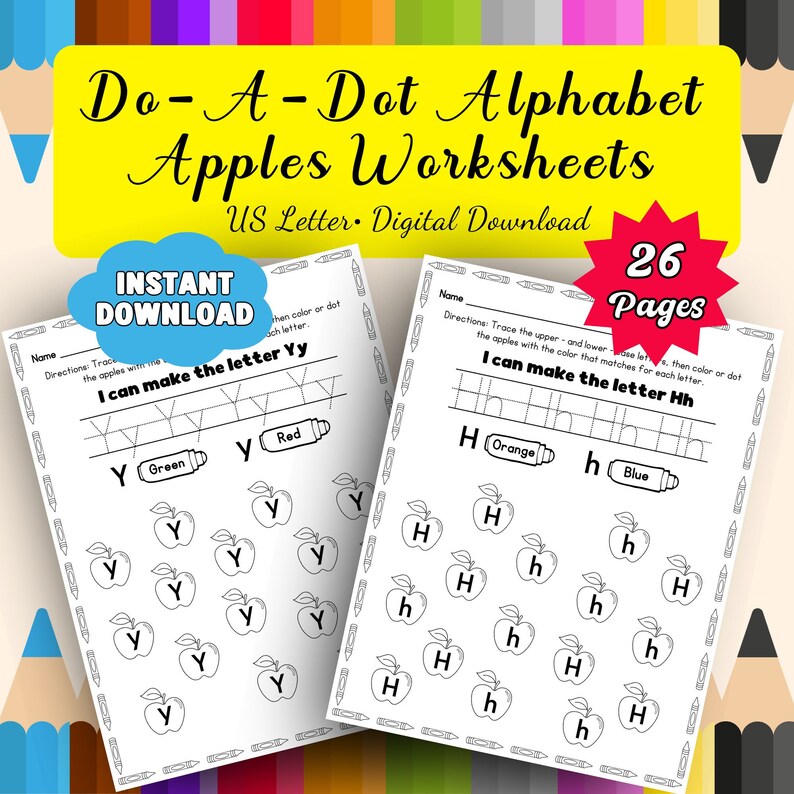 Do a Dot Alphabet Printable Trace Letters of the Alphabet Worksheets ...