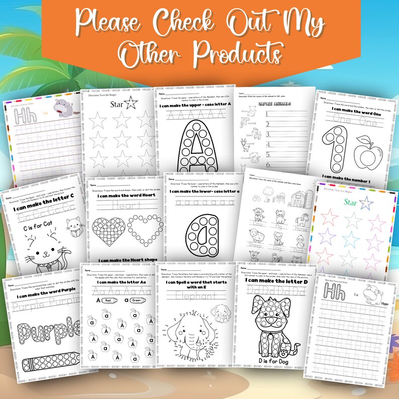 Beach Summer Bingo Printable: 50 Unique Bingo Cards Summer Printable ...