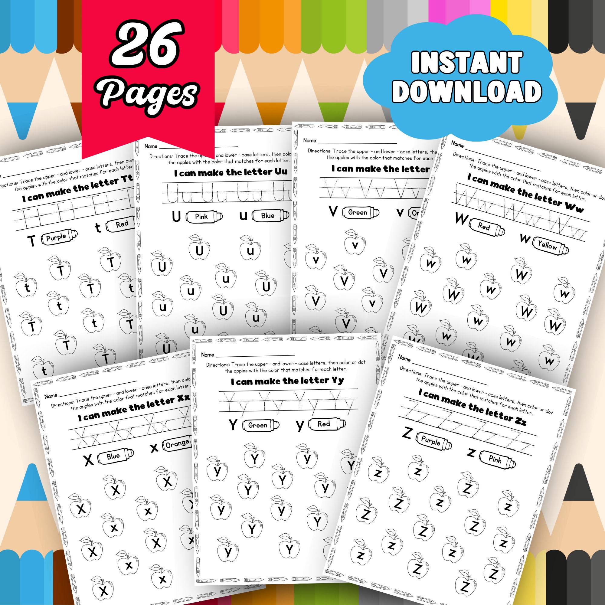 Do a Dot Alphabet Printable Trace Letters of the Alphabet Worksheets ...