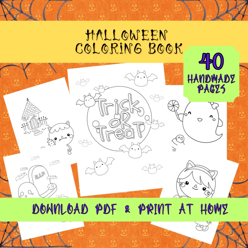 40 Halloween Coloring Printable Halloween Coloring Coloring Book ...